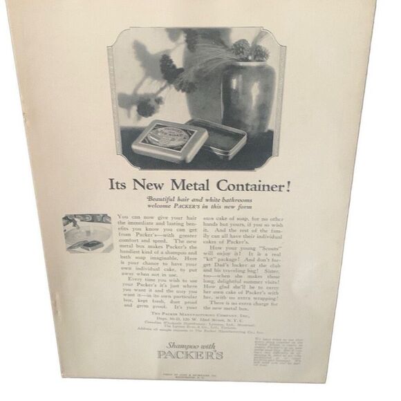 Packer’s Shampoo | Accents | Vintage 923packers Shampoo New Metal ...